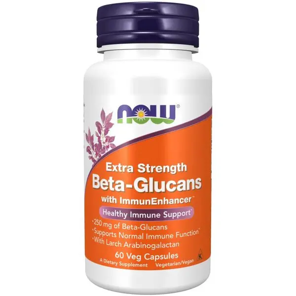 NOW FOODS Beta-glucans W/immunehancer 60 Capsules