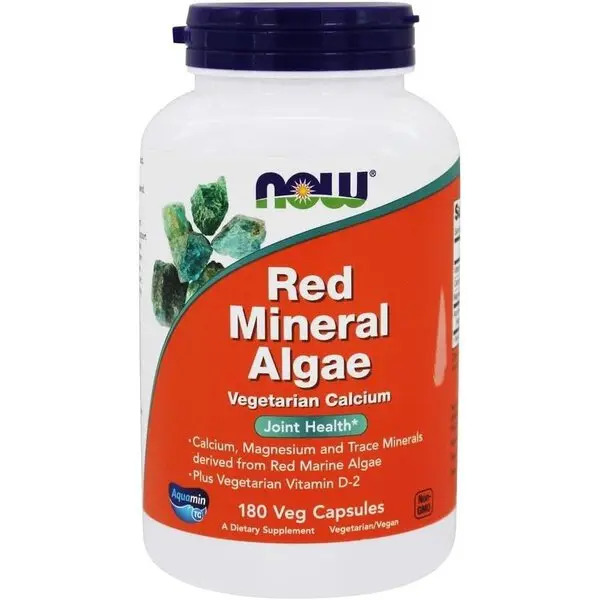 NOW FOODS Red Mineral Algae Aquamin 180 Capsules