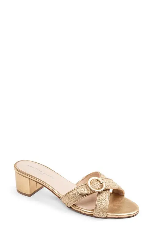 PATRICIA GREEN Geneva Raffia Slide Sandals