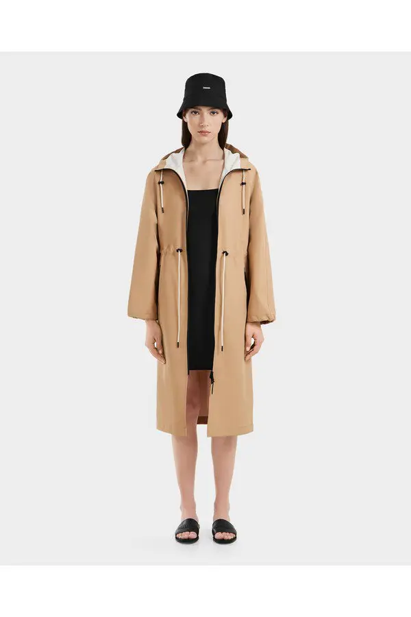 Rudsak Carla Long Raincoat - Brown / Multicolor / Neutral