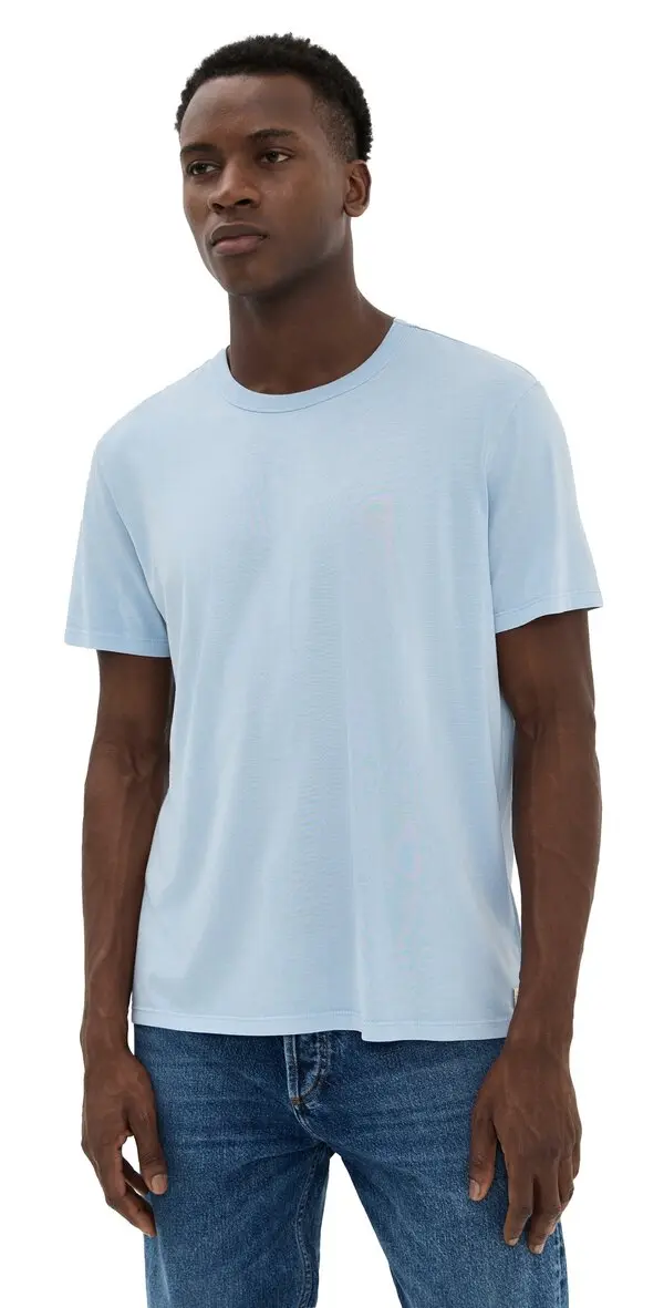 Marine Layer Signature Sea Change Crew Tee - Soft Chambray