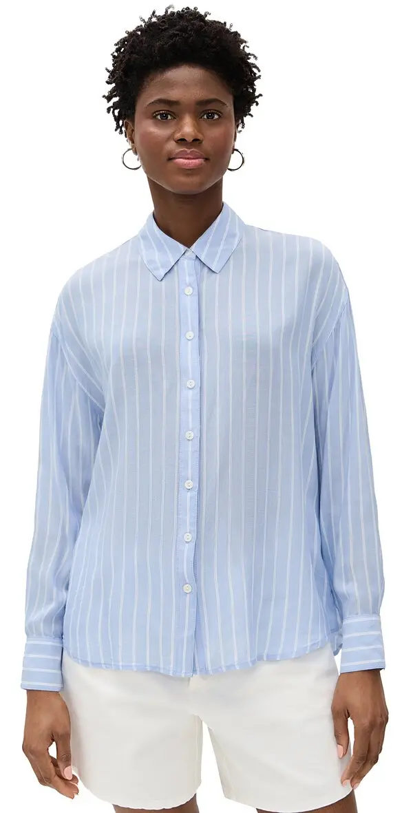DAZE Lotus Striped Button-down Shirt