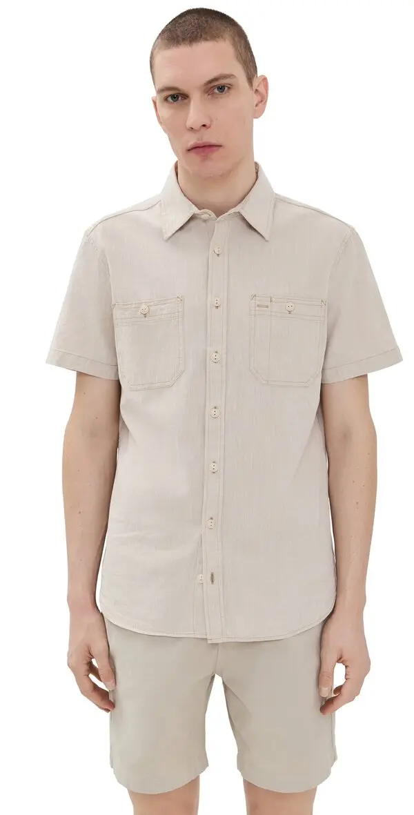 Taylor Stitch Chambray Surplus Short Sleeve Shirt