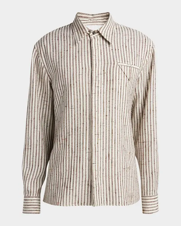 Bottega Veneta Knotted Stripe Button-down Shirt