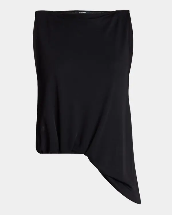 Jacquemus Peplo Cutout Tank Top - Black