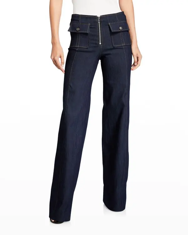 Cinq À Sept Stretch Denim Pants - Indigo