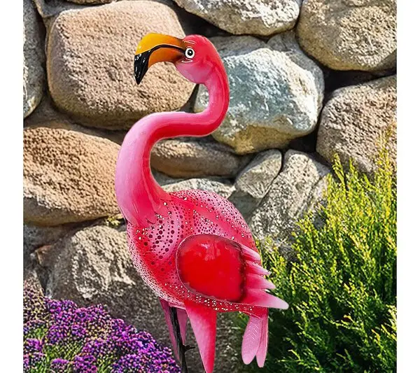 SANTA'S WORKSHOP 34.75' Iron Dark Pink Flamingo