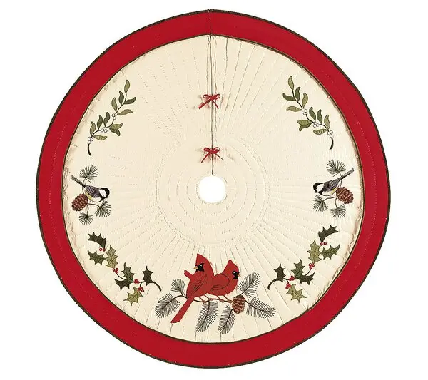 C&F HOME 54' Holiday Song Birds Tree Skirt