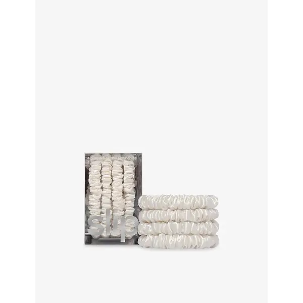 Slip Skinny Silk Scrunchies Pack - White