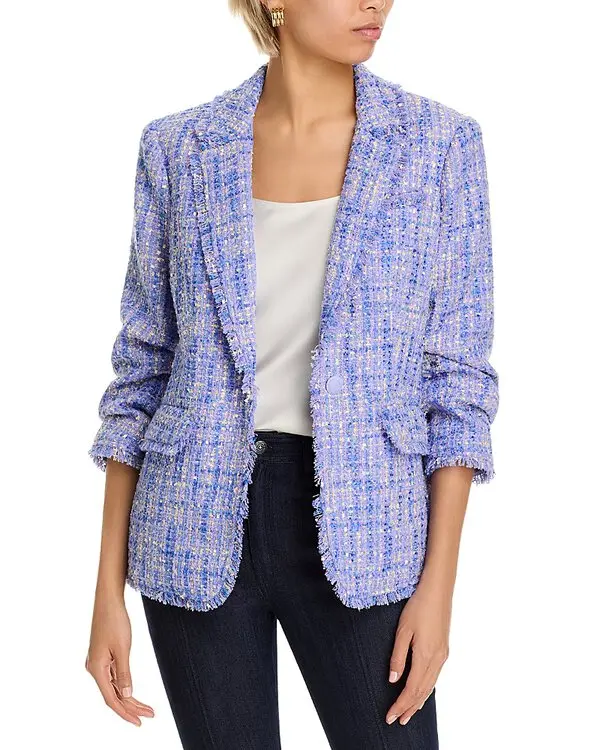Cinq À Sept Lucie Boucle Khloe Blazer - Honey Lavender Multi