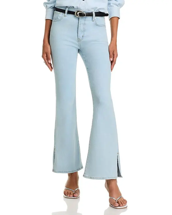 FRAME The Icon High Rise Flared Jeans - Feather Raw After