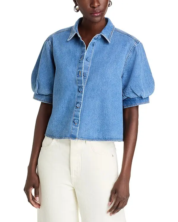 FRAME The Billow Short Sleeve Shirt - Subtle