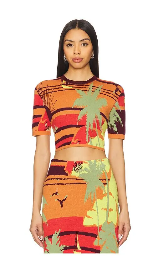 ALEMAIS Palm Island Knit Top