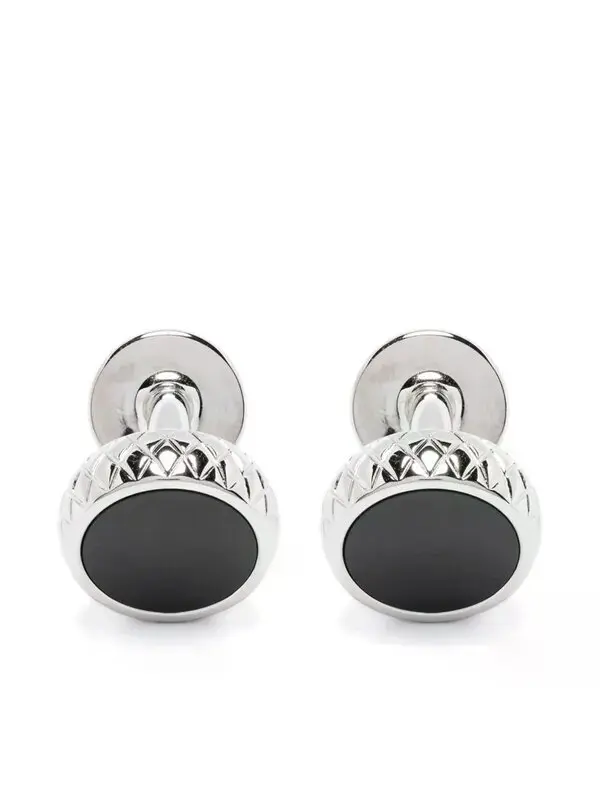 Hugo Boss Enamel Round Cufflinks