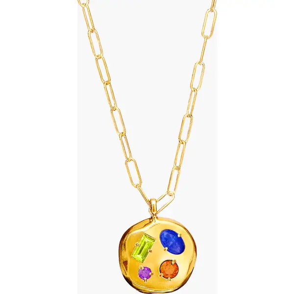 BIRTHDATE CO. August Gold Pendant - August 21st - Gold