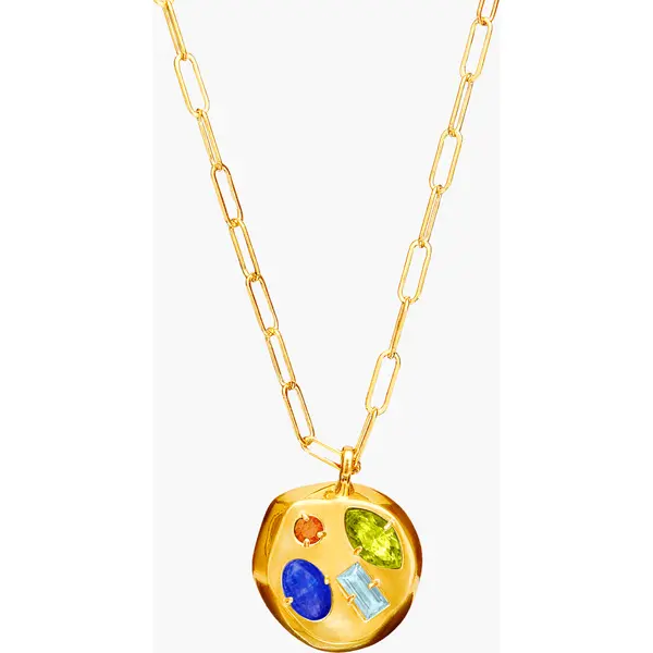 BIRTHDATE CO. August Gold Pendant - August 23rd - Gold