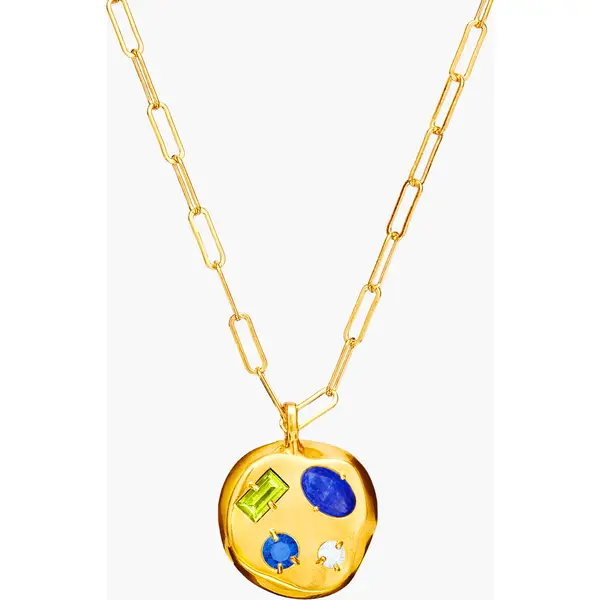 BIRTHDATE CO. August Gold Pendant - August 29th - Gold