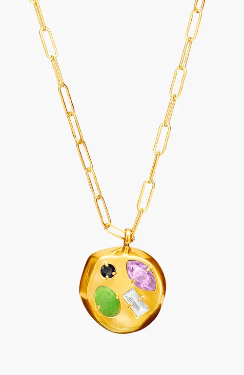 BIRTHDATE CO. The June Birthdate Pendant - June 13th - Gold