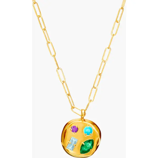 BIRTHDATE CO. The May Birthdate Pendant - May 22nd - Gold