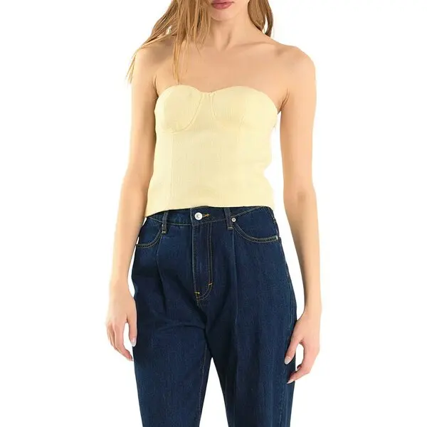 Endless Rose Strapless Tweed Corset Top