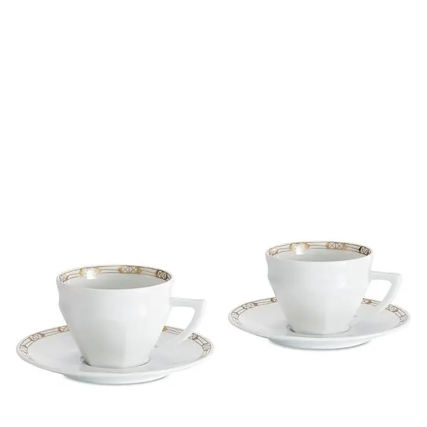 THE MARTHA, BY BACCARAT Talleyrand Teacup And Saucer, Service For 2 - No Color