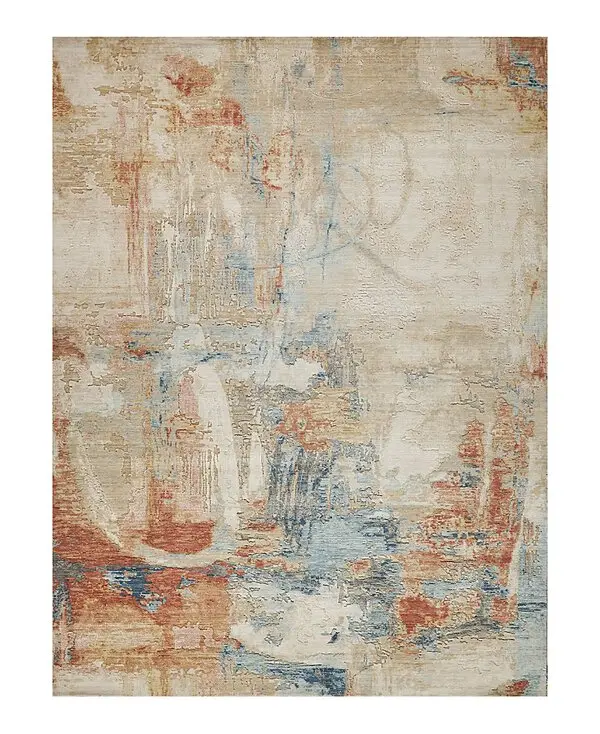 EXQUISITE RUGS Infinity 7132 Area Rug, 6' X 9 - Ivory/blue