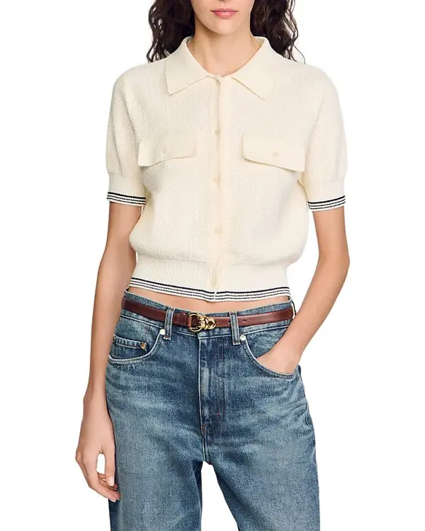Sandro Short Sleeve Cardigan