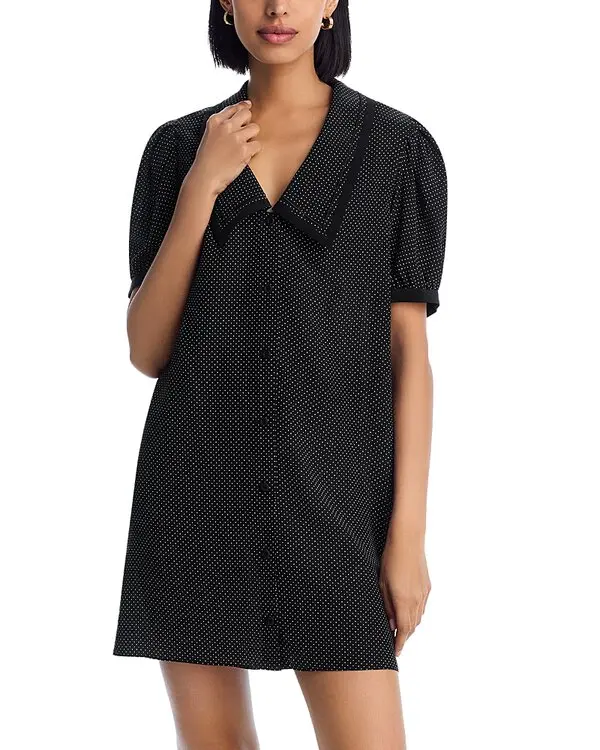 FRAME The Polka Dot Sailor Silk Dress