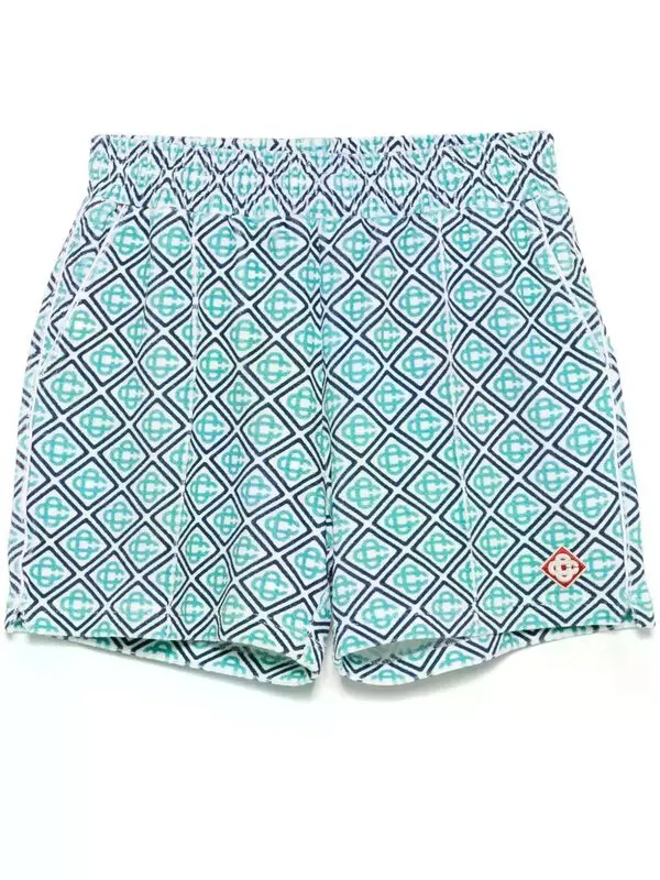 Casablanca Monogram Towelling Shorts - Blue