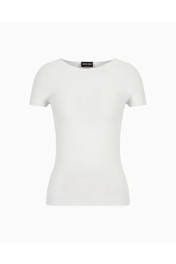 Giorgio Armani Links-stitch Viscose Jumper - White