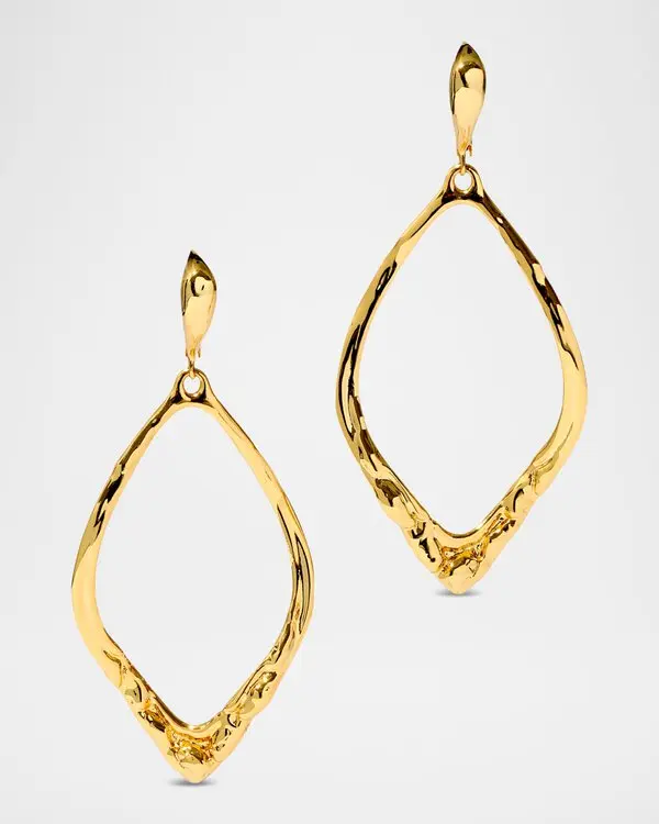 Alexis Bittar Plated Oval Drop Earrings - Gold