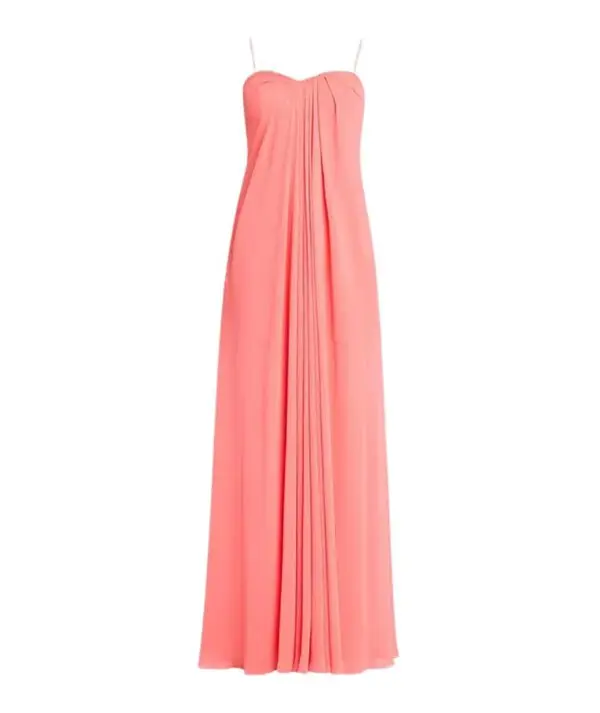 LIV FOSTER Brooke Strapless Chiffon Gown