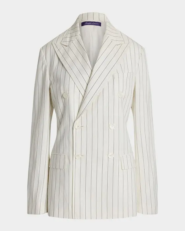 Ralph Lauren Bennet Striped Double-breasted Jacket