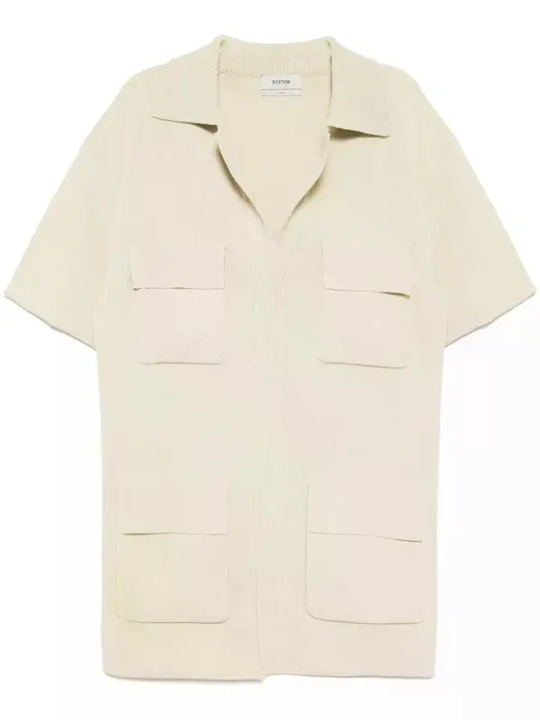 SYSTEM Patched Pocket Knit Shirt