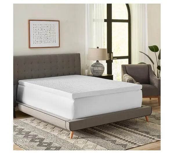 BODIPEDIC 3' Gel Memory Foam Mattress Topper Wi Th Cover, King