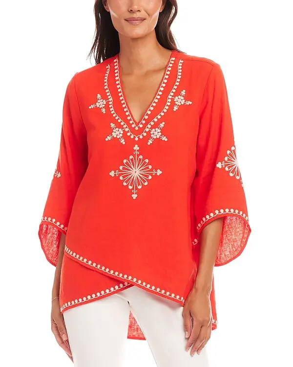 Karen Kane Crossover Top - Orange
