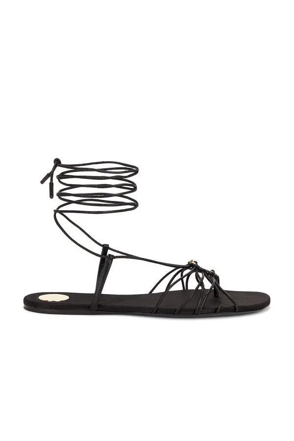 Saint Laurent Babylone Flat Sandal - Nero
