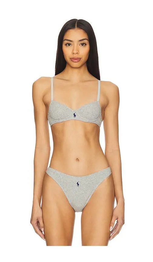 POLO RALPH LAUREN INTIMATES Unlined Demi In Grey