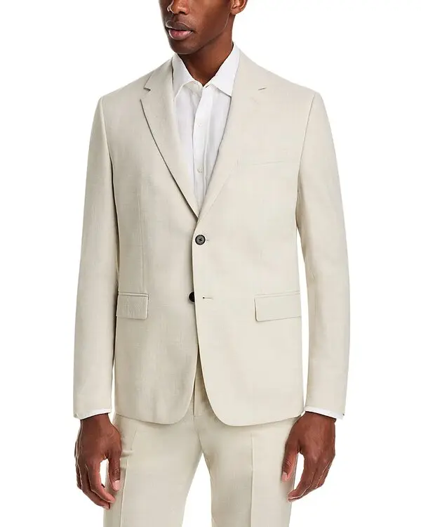 Theory Chambers Melange Solid Slim Fit Suit Jacket In Soft Tailoring - Fog