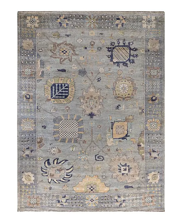 Bloomingdale'S Colorful Oushak M1945 Area Rug, 10' X 13'8 - Light/grey
