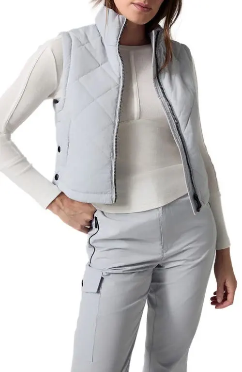 ALP N ROCK Lucerne Quilted Vest - Silver