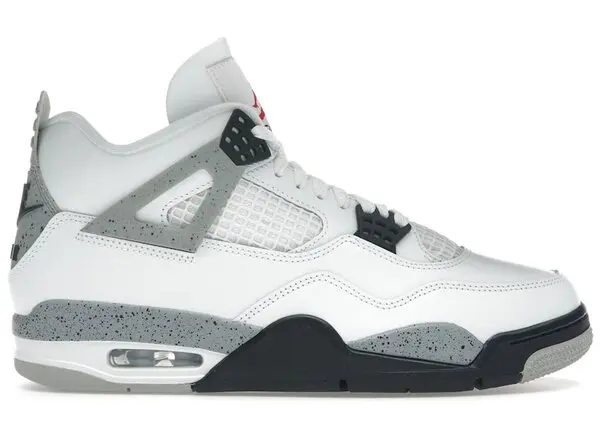 JORDAN Retro White Cement Sneakers - Summit White/fire Red/tech Grey