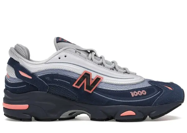 NEW BALANCE 1000 Sneakers - Navy Blue/nautical Coral/grey
