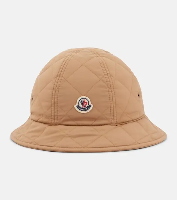 Moncler Logo Bucket Hat - Beige