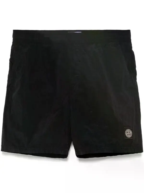 Stone Island Logo Appliqué Shorts