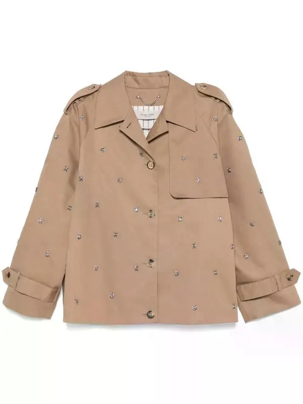 Golden Goose Sequin-embellished Cropped Trench Coat