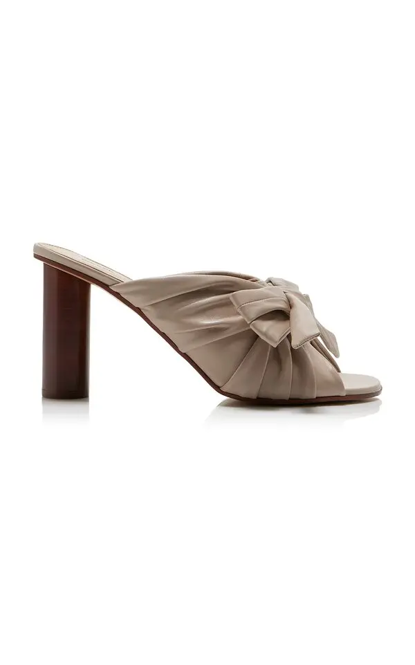 JW Anderson Bow-detailed Leather Sandals - Taupe