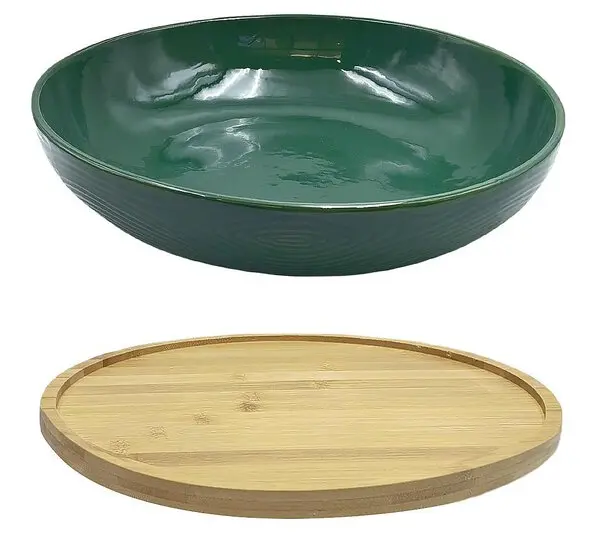 TEMP-TATIONS Woodland 13' Lazy Susan With 4-qt Bowl