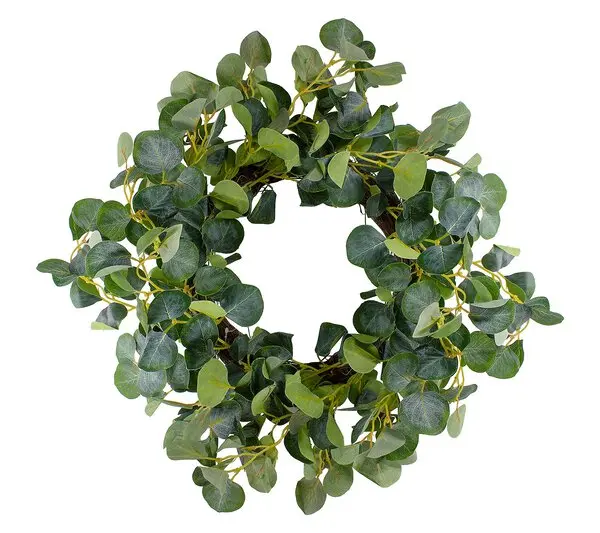 NORTHLIGHT Eucalyptus Leaves Botanical Spring Wreath