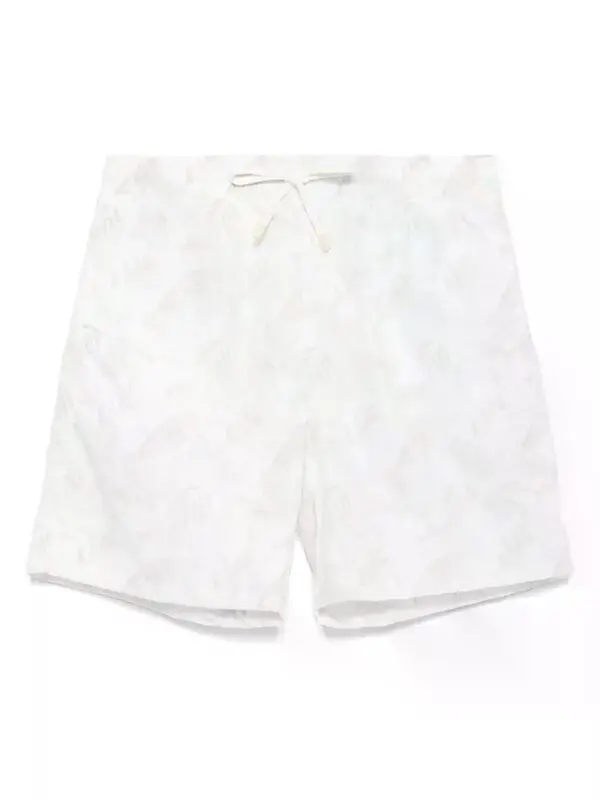 Eleventy Floral-print Swim Shorts - Neutrals